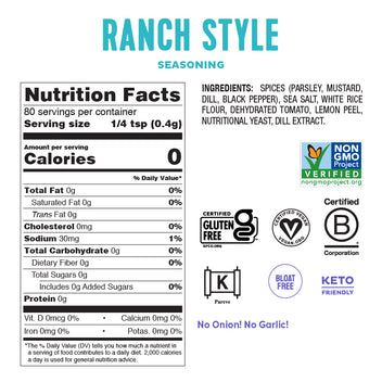 Low FODMAP Ranch Style Seasoning | Fody Food Co. – FODY Food Co. - USA